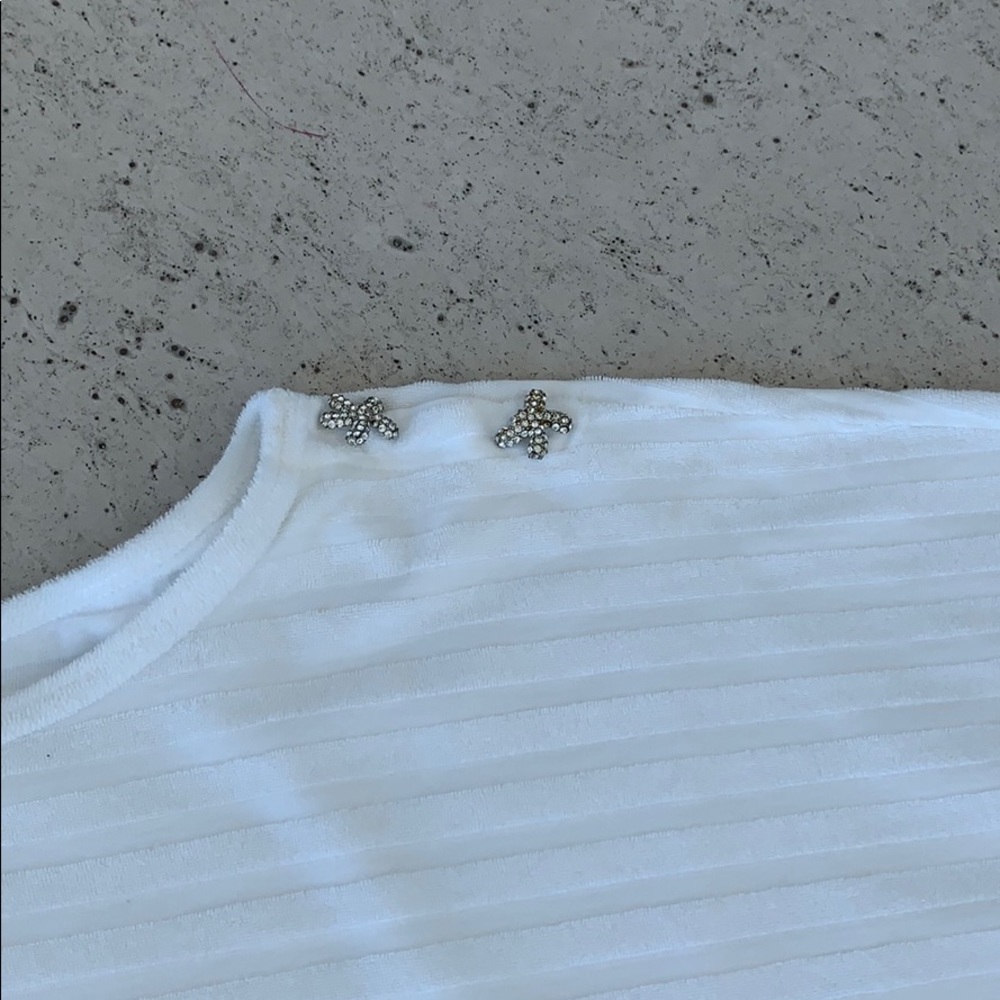 Juicy Couture White Terry Cloth Top - Gem